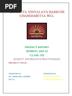 Class 12 - English Project | PDF