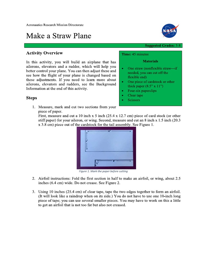 Make A Straw Plane | PDF
