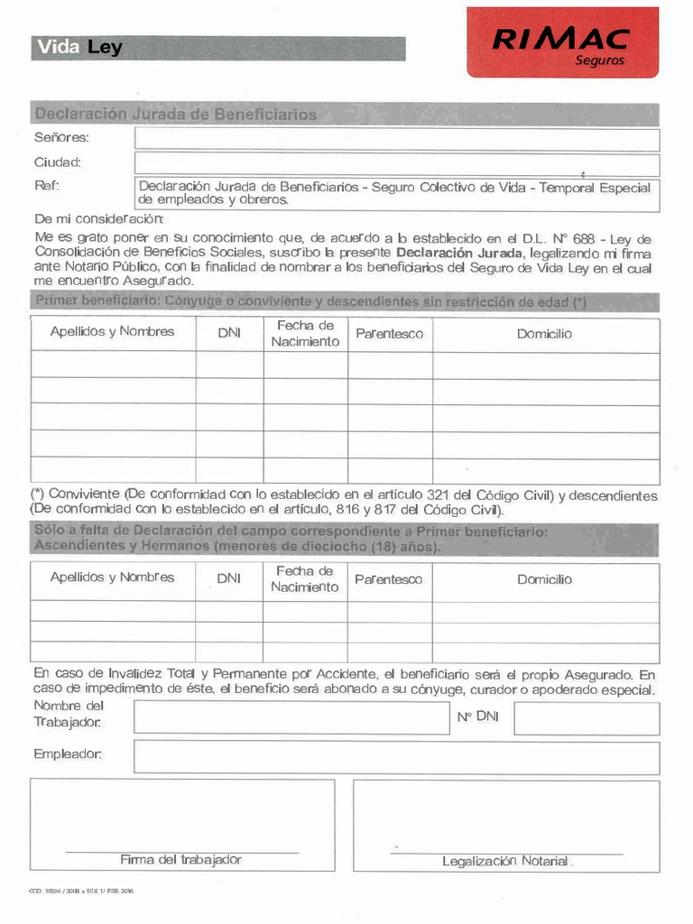 Vida Ley Rimac | PDF