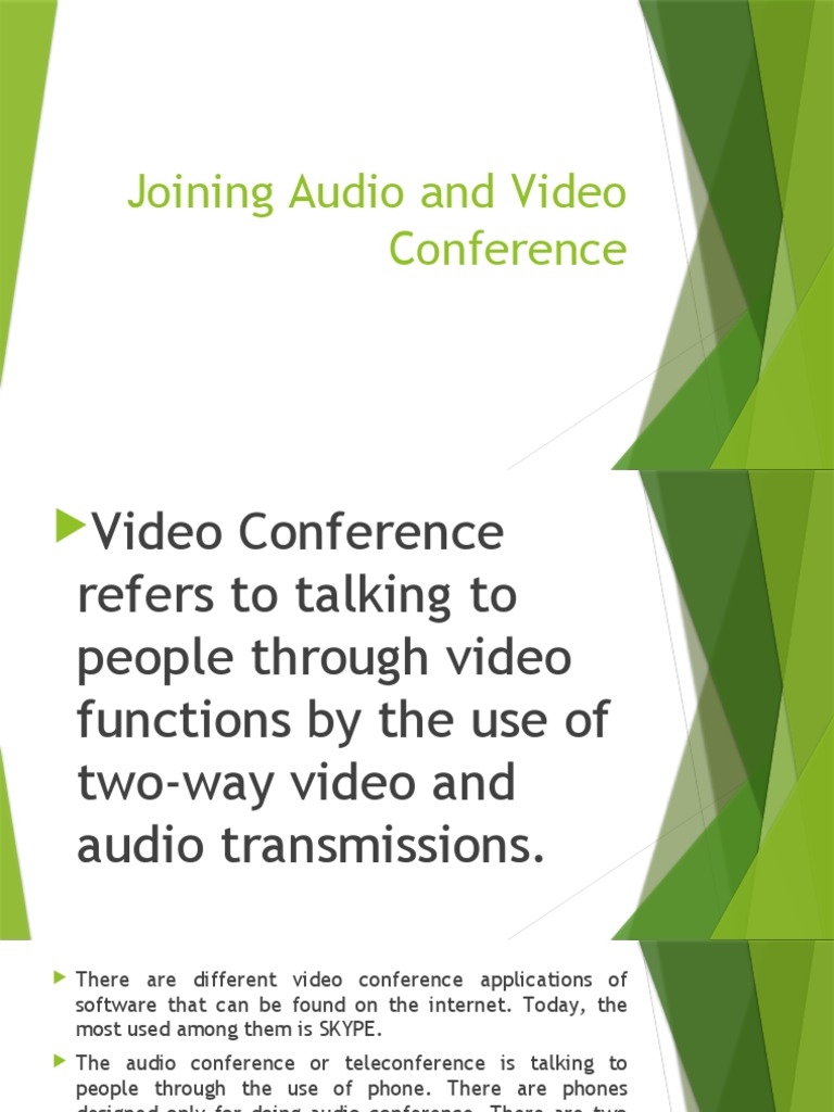Joining Audio and Video Conference | PDF | Videotelephony | Computing