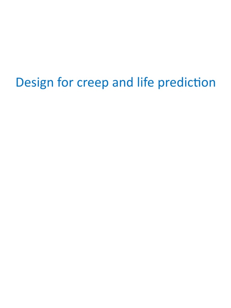 Modeling Useful Creep Life | PDF | Creep (Deformation) | Fracture