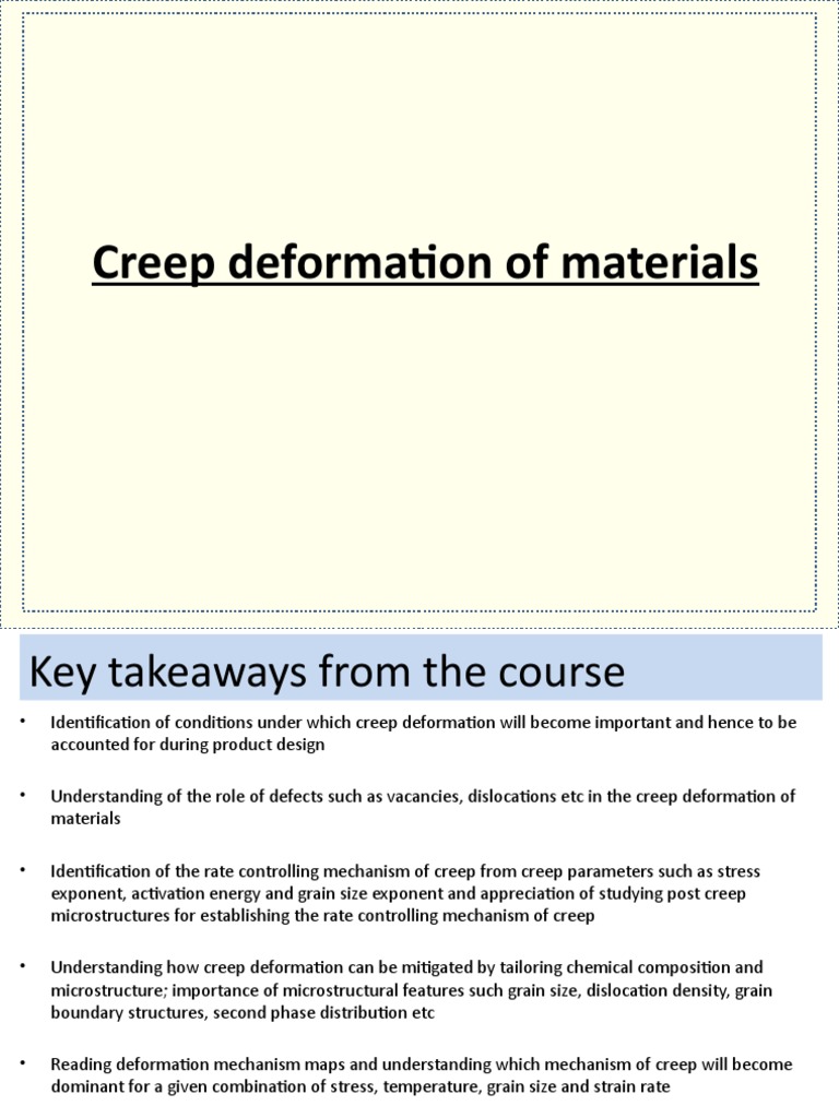 Introduction Creep | PDF | Creep (Deformation) | Nuclear Fuel
