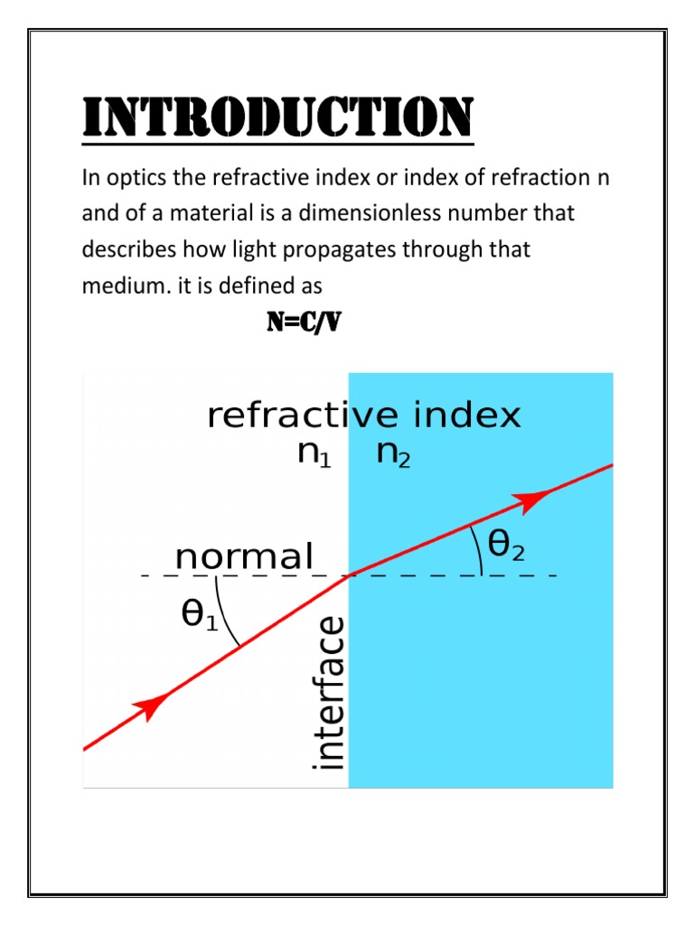 To Find The Refractive Indexes of A Water | PDF | Mirror | Equipment