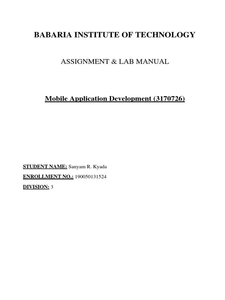 Mad Sanyam | PDF | Android (Operating System) | Databases