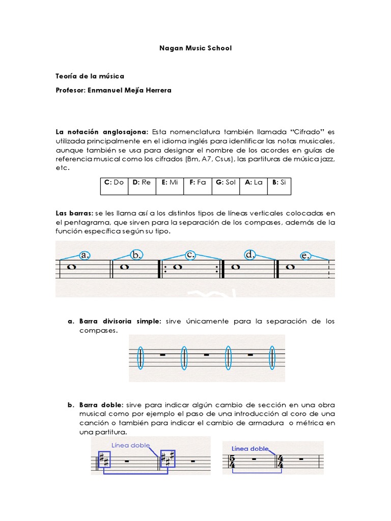Notación Anglosajona, Barras, Intervalos Básicos | PDF | Notación ...
