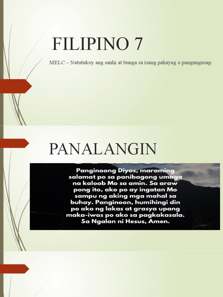 Fil 7 - Week 3 - Day 1 - Sanhi at Bunga (Autosaved) | PDF