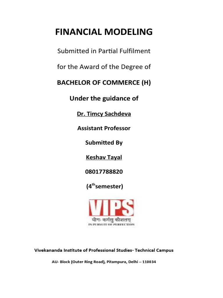 Fm File Keshav Tayal Pdf Discounted Cash Flow Microsoft Excel