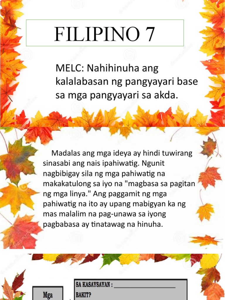 Fil7 - Week 2 - Day 2 - Nahihinuha Ang Kalalabasan NG Mga Pangyayari | PDF