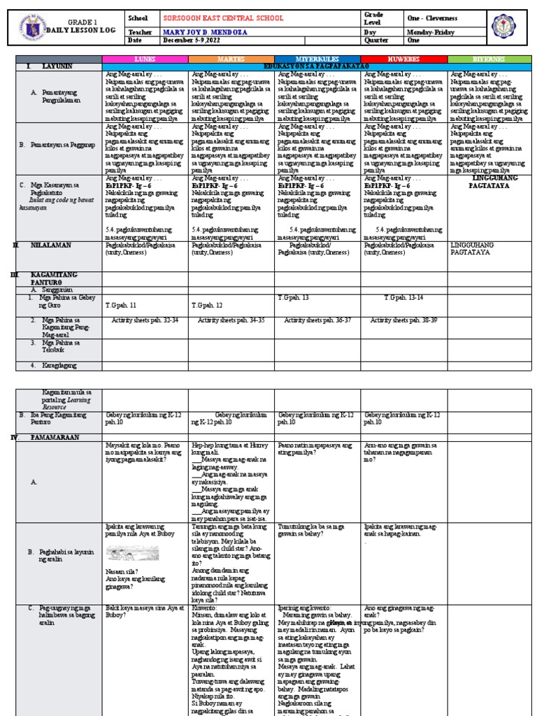 First-Quarter-Week-5 ESP | PDF