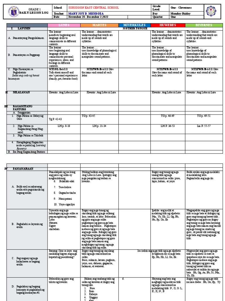 First-Quarter-Week-4 MTB | PDF