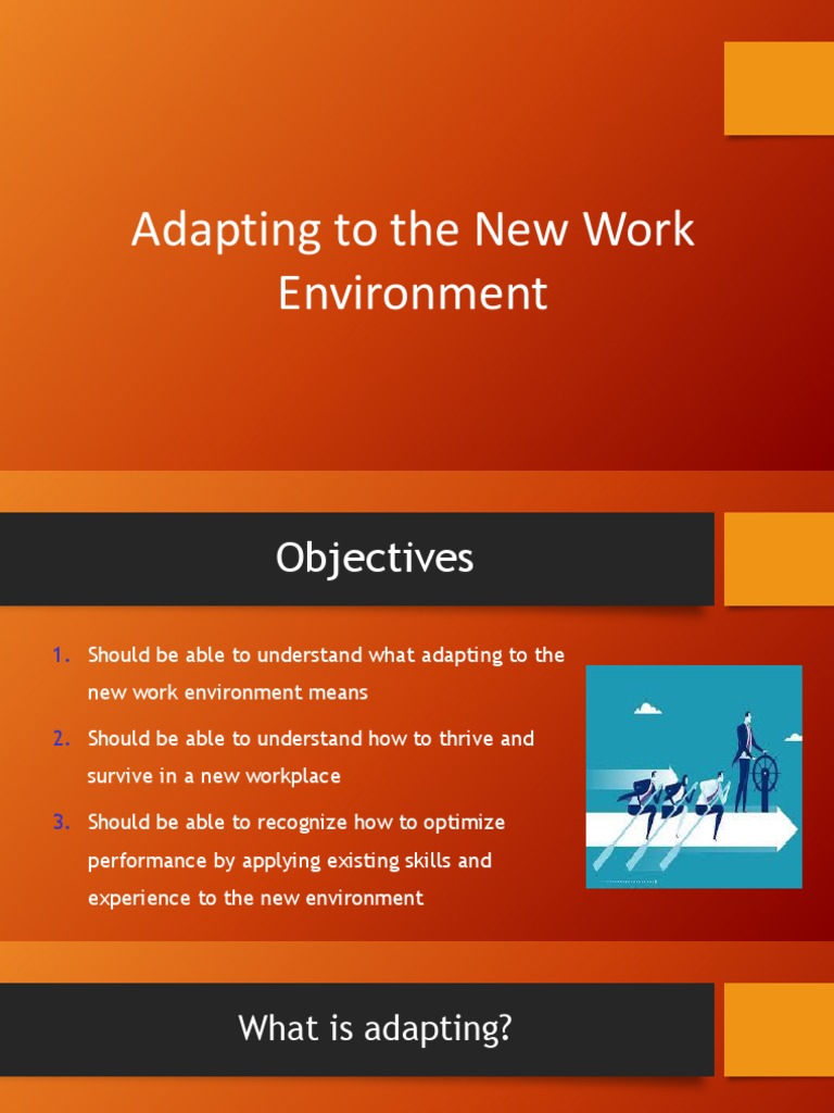 Adapting To The New Work Environment | PDF | Teachers | Nonverbal ...