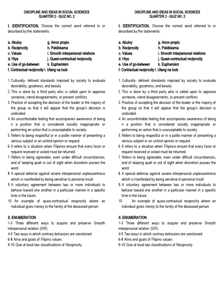 Diss Q2 Quiz No.2 | Download Free PDF | Social Psychology ... Diss Q2 Quiz No.2 | Download Free PDF | Social Psychology ...