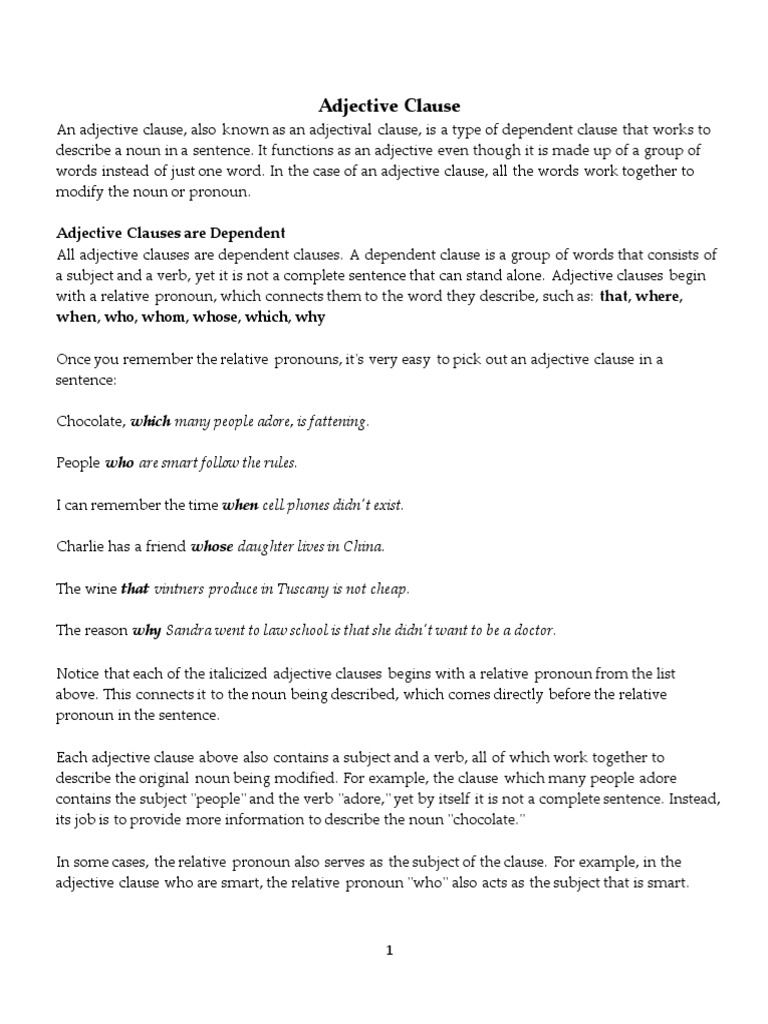 Phrases and Clauses (Support Material) | PDF | Adjective | Adverb