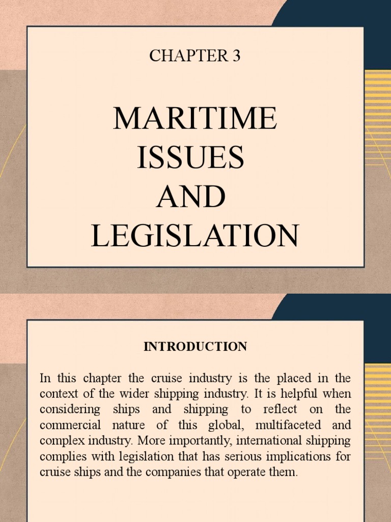 Chapter 3 Marine Legislations | PDF | Cruise Ship | Ships
