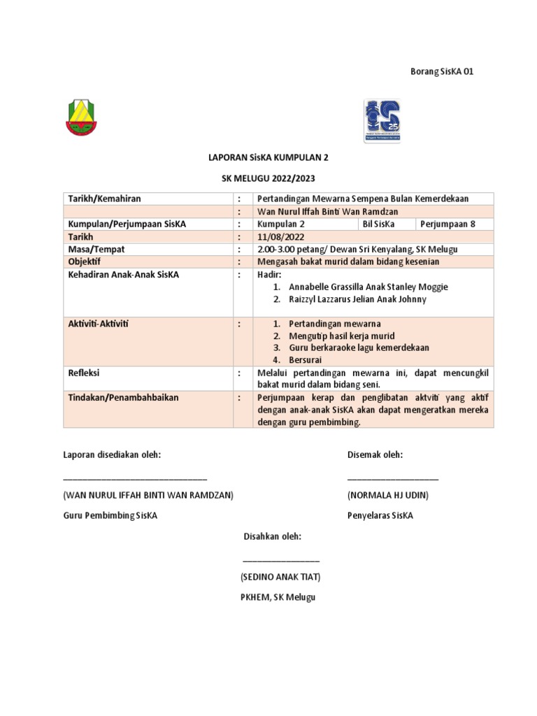 Laporan SisKA 8 | PDF