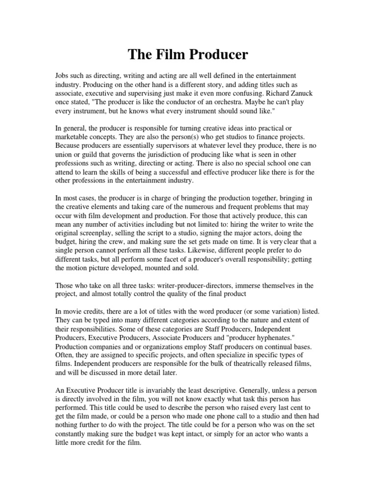 The Film Producer Pdf Screenplay