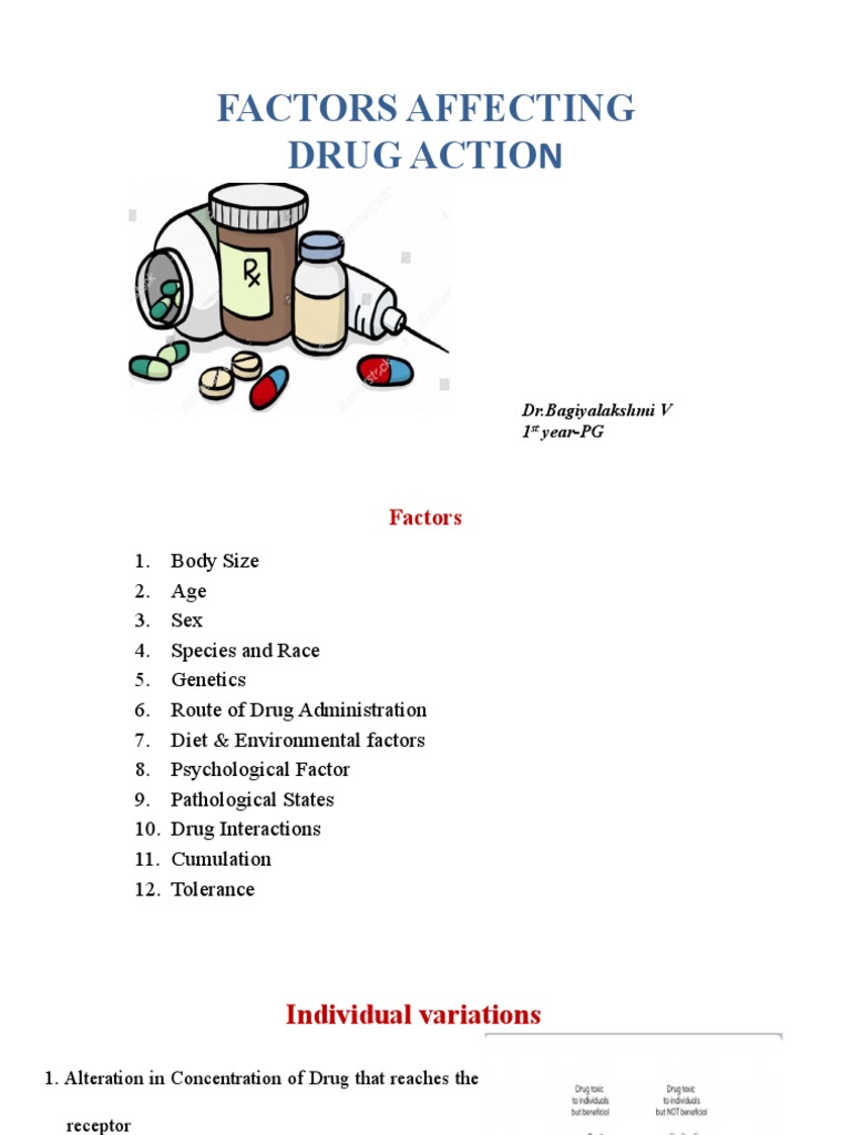 Factors Influencing Drug Action | PDF | Pharmacogenomics | Clinical ...