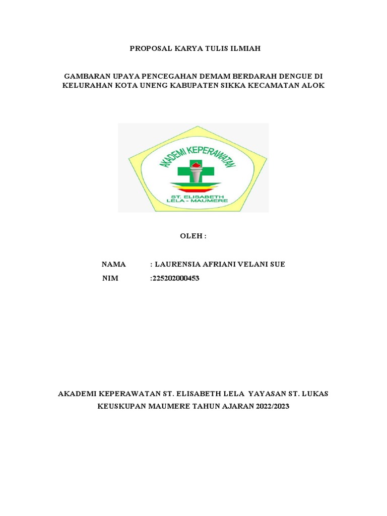 Proposal Gambaran Upaya Pencegahan DBD Vella | PDF