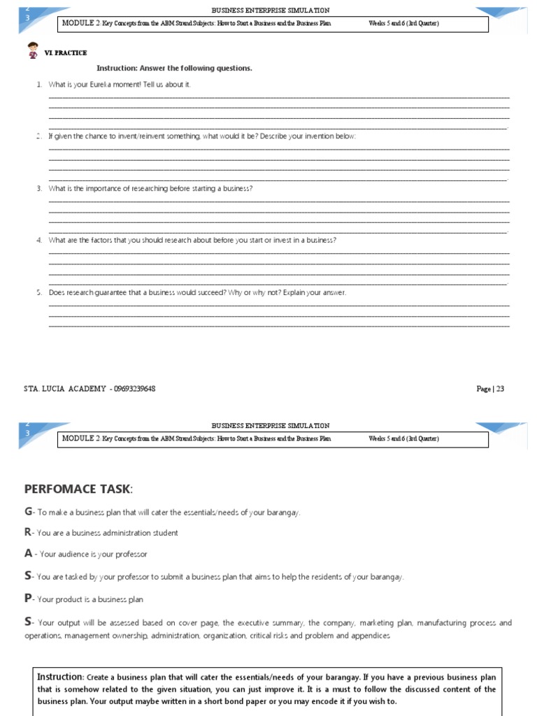 Activity Weeks 5-7 (3rd Quarter) | PDF | Marketing | Business