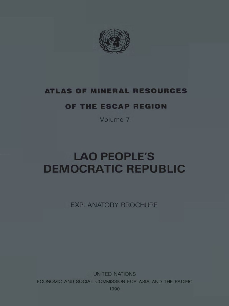ESCAP 1990 MN Atlas Mineral Resources ESCAP Region Volume 7 | PDF ...