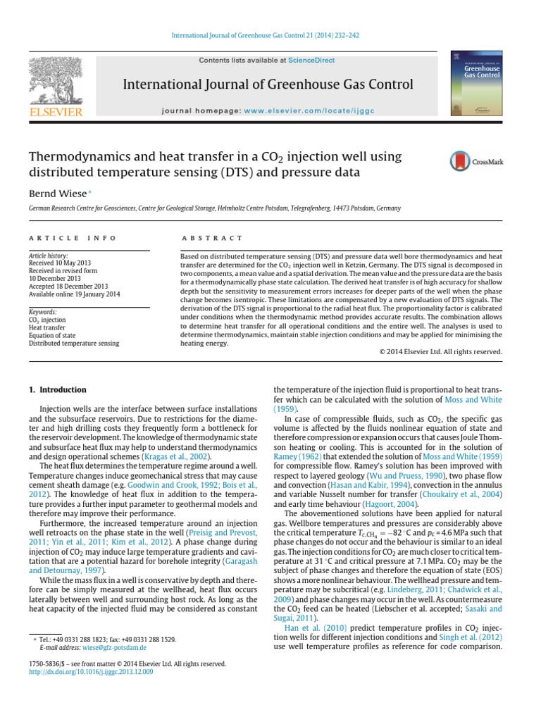 Co2 Injection Wells 009 Pdf Heat Temperature