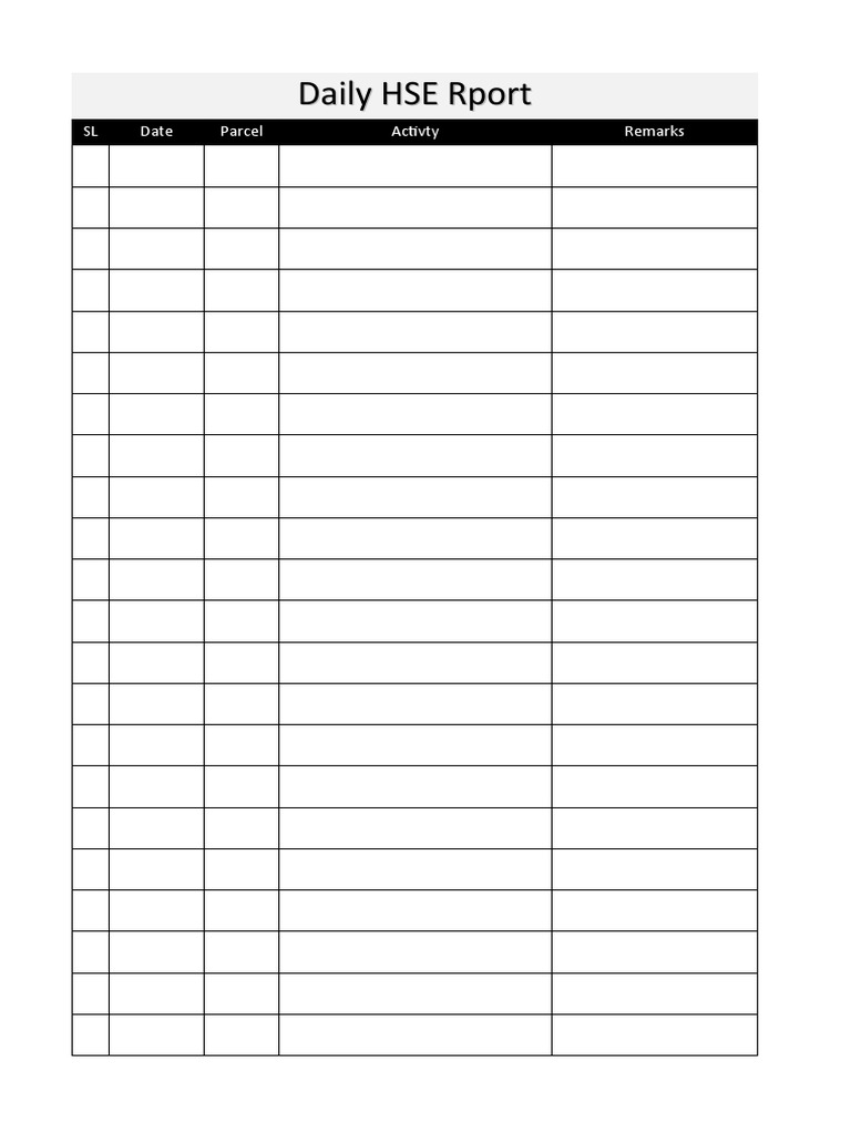 Daily HSE Report | PDF