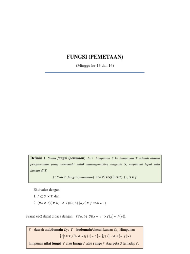 12 - Fungsi Atau Pemetaan | PDF