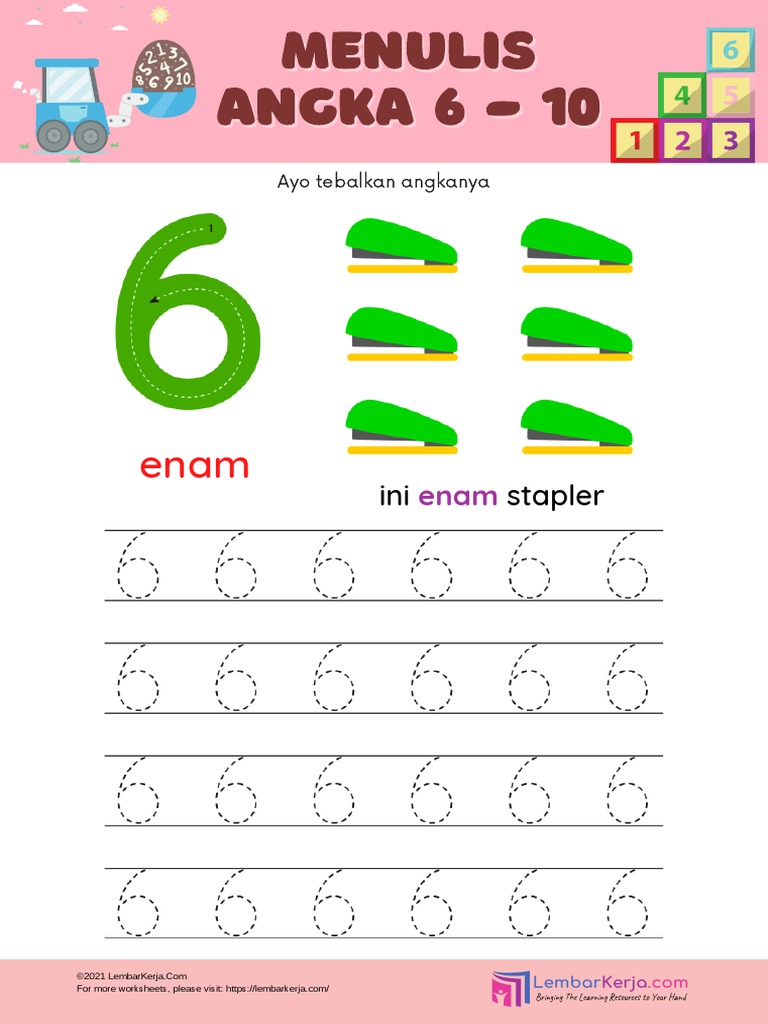 Menulis Angka 6 10 | PDF