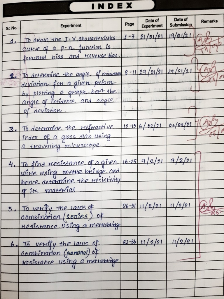Class 12 Physics Practical Copy 2022 | PDF