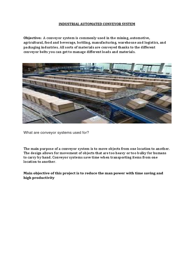 Industrial Automated Conveyor System | PDF | Power Supply | Switch