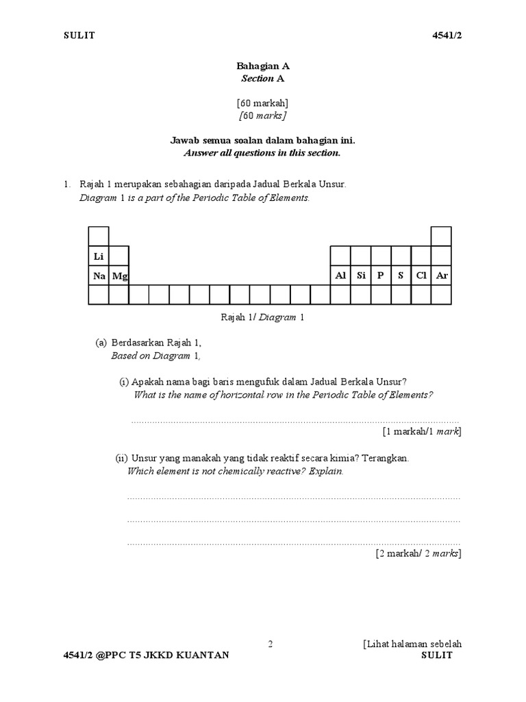 PPC SPM 2021 Kimia Kertas 2 JKKD Kuantan PDF | PDF