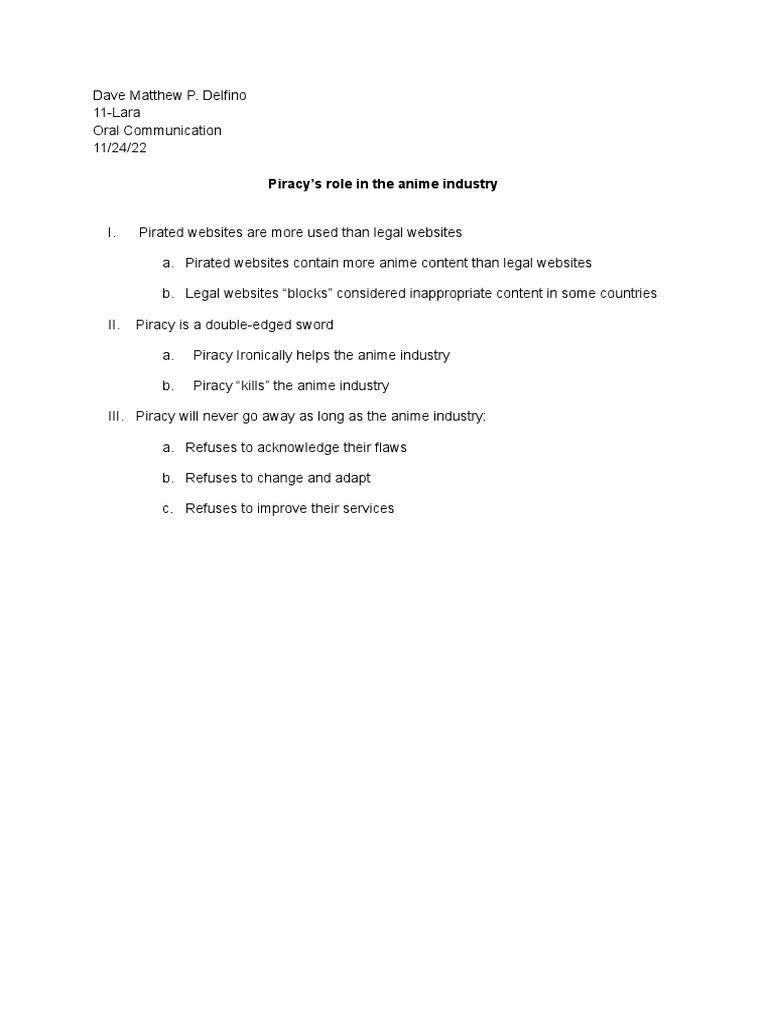 Topic Outline | PDF