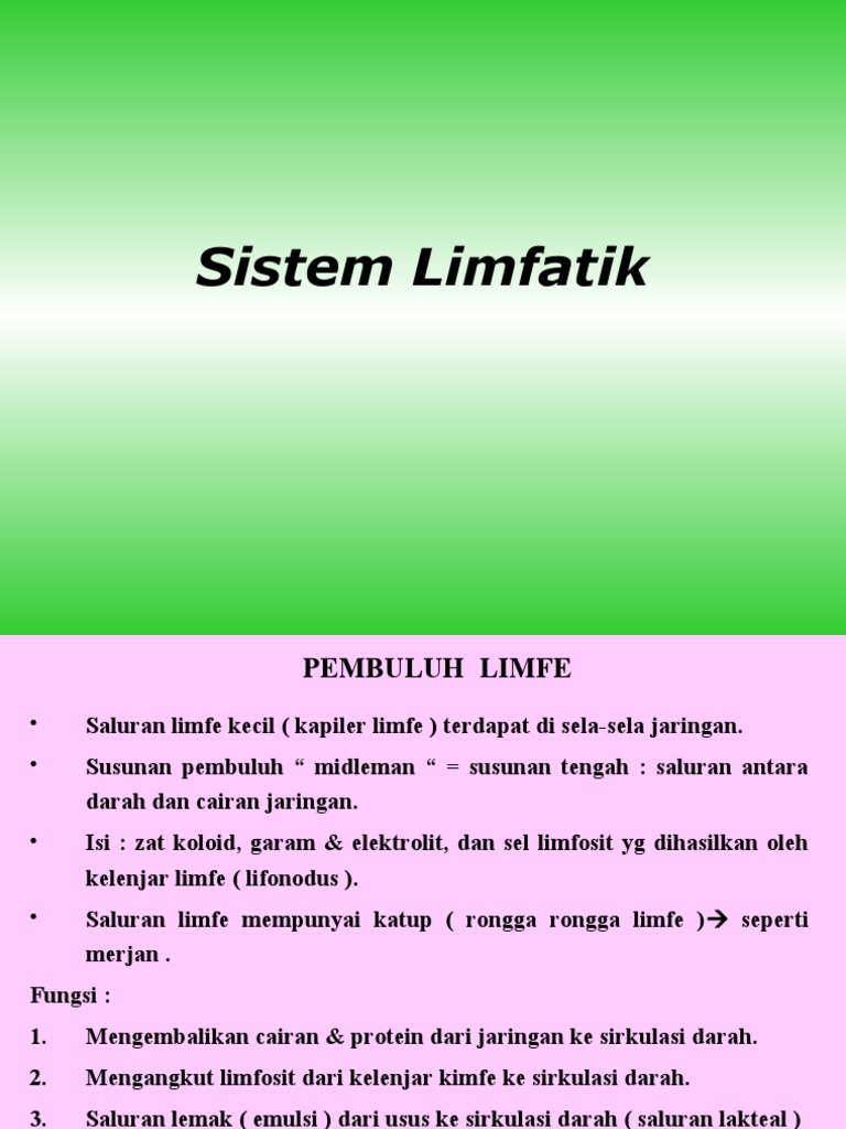 Sistem Limfatik & Sre | PDF | Kesehatan Holistik | Sains & Matematika