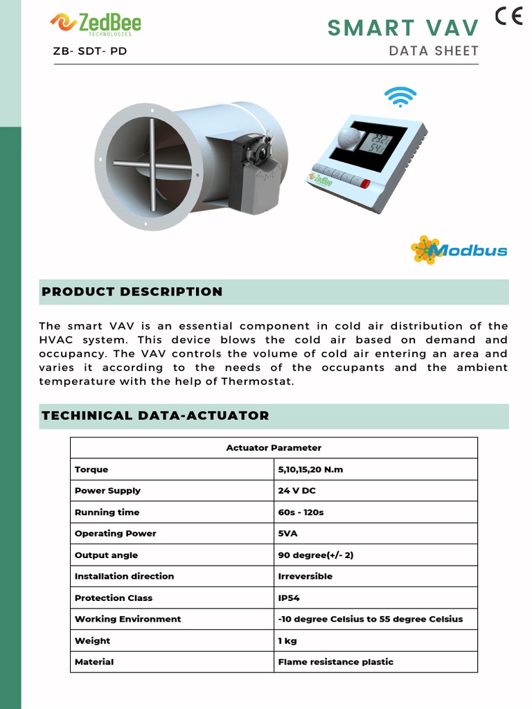 Smart VAV - Datasheet | Download Free PDF | Thermostat | Temperature