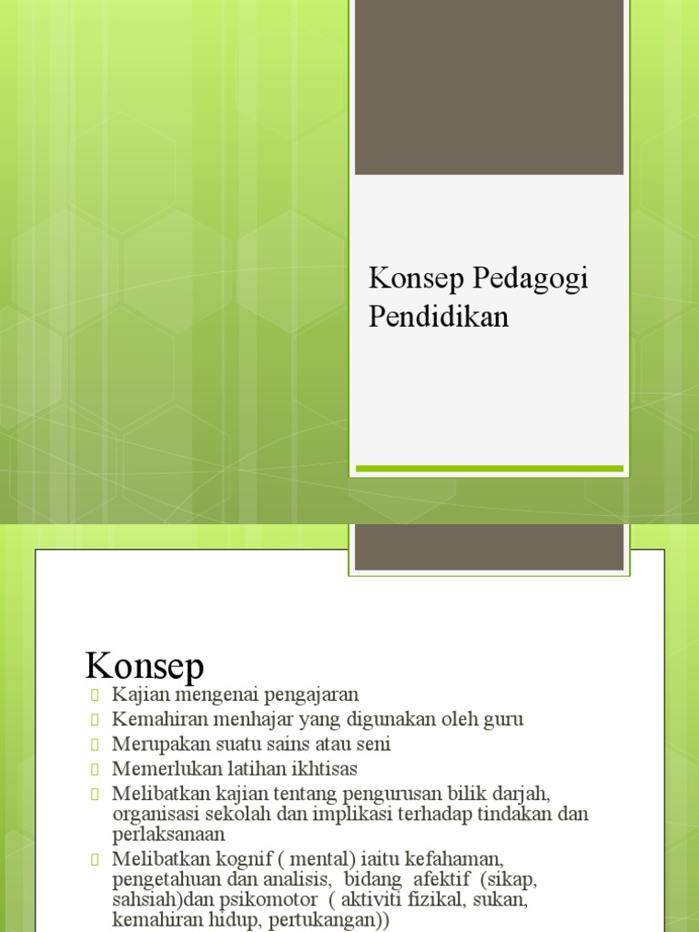 Pedagogi Bab 1 Konsep Pedagogi Nota | PDF