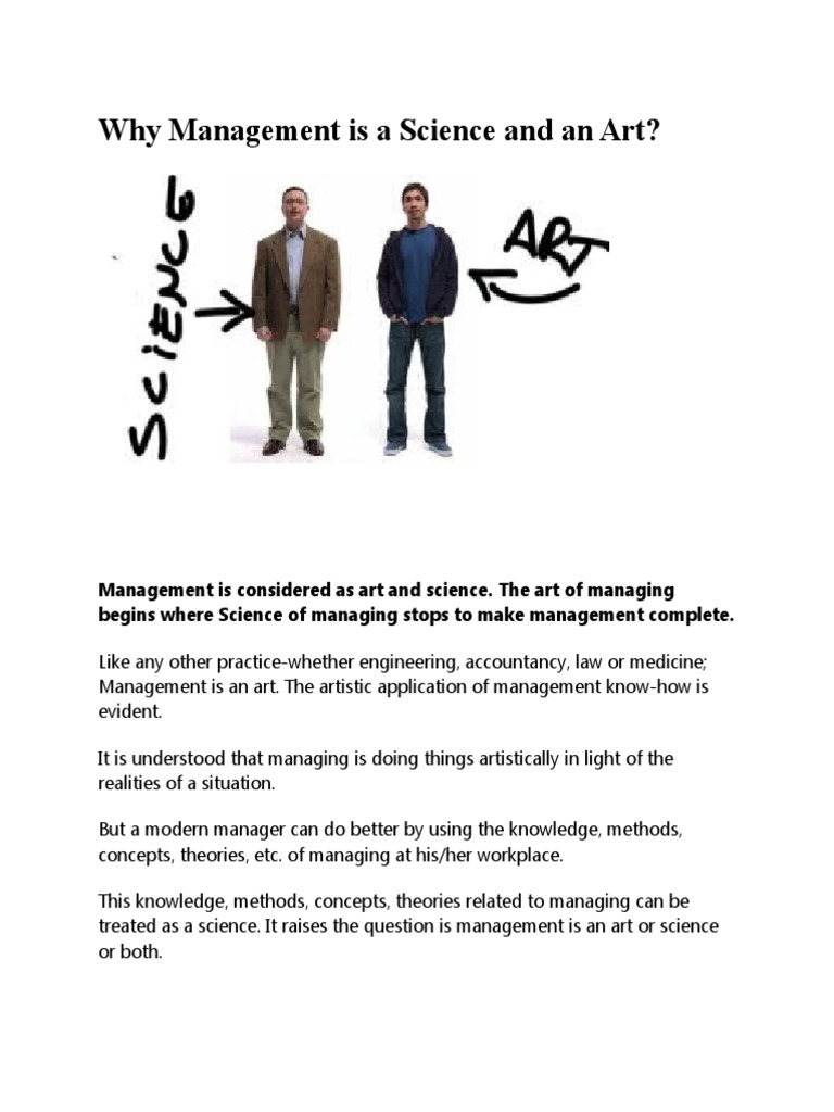 Why Management Is A Science and An Art | PDF | Science | Theory