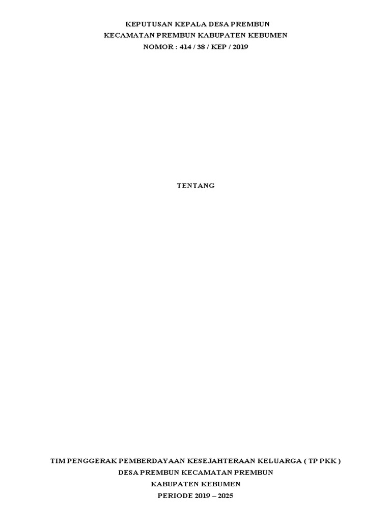 SK PKK Baru 2019 - 2025 | PDF