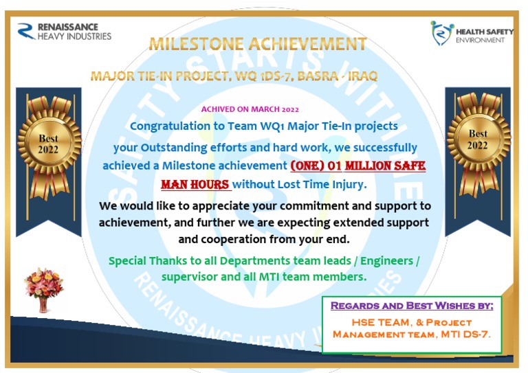 One Million Safe Manhours | PDF