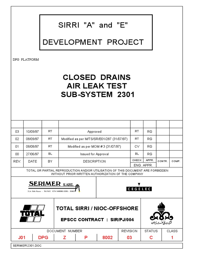 Closed Drain | PDF | Leak | Pipe (Fluid Conveyance)