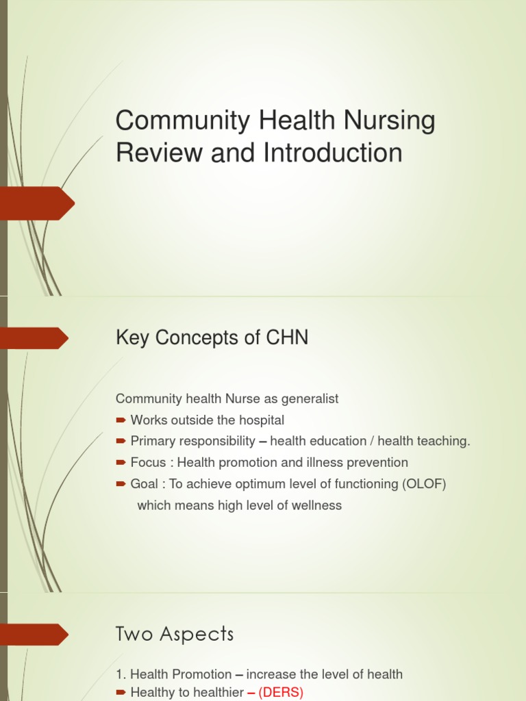 Community Health Nursing Overview | PDF | Nursing | Palliative Care