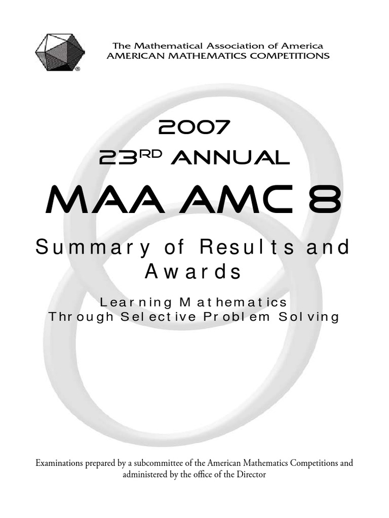 2007 AMC 8 Summary of Results and Awards (PDFDrive) | PDF | Test ...