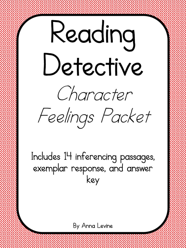 Character Feelings Detective Packet | PDF