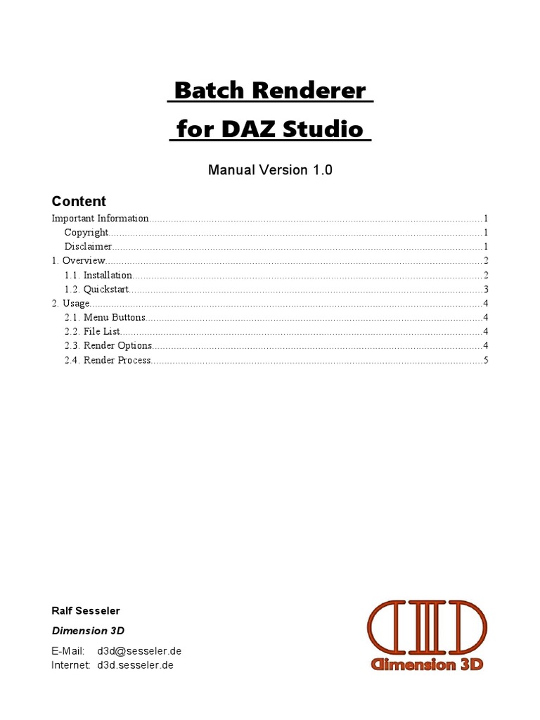 Batch Renderer | PDF | Computer File | Operating System Technology