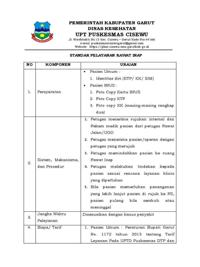 SP Rawat Inap 14 Indikator Contoh Cisewu Fix Ortala | PDF