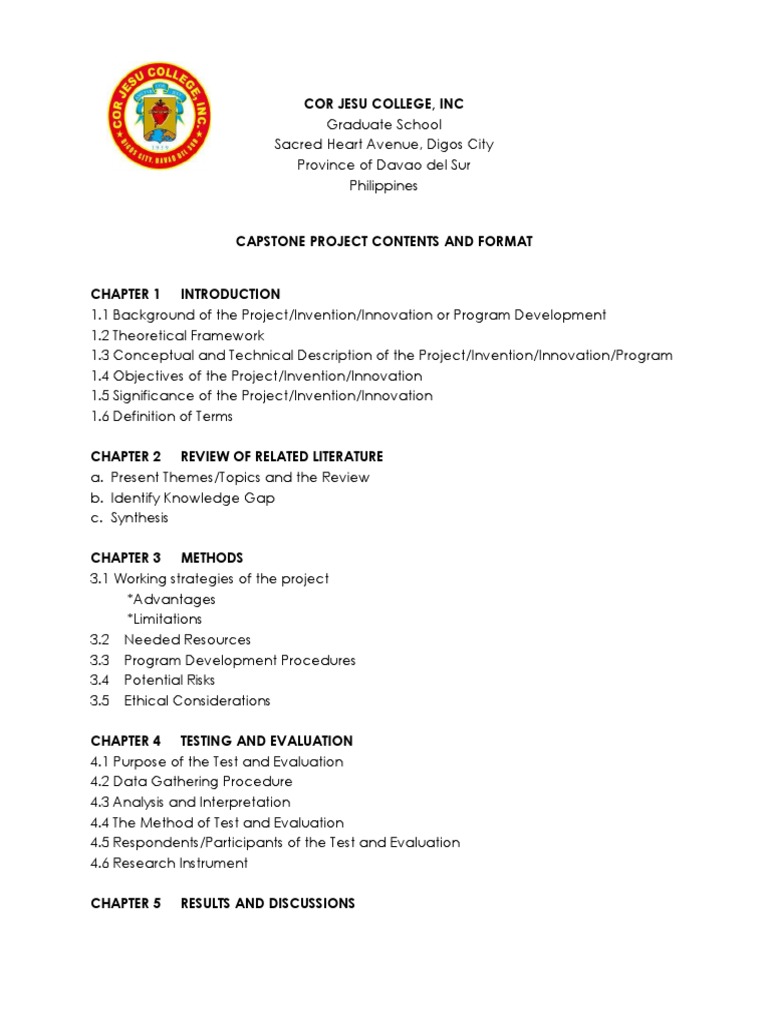 Capstone Project Format | PDF