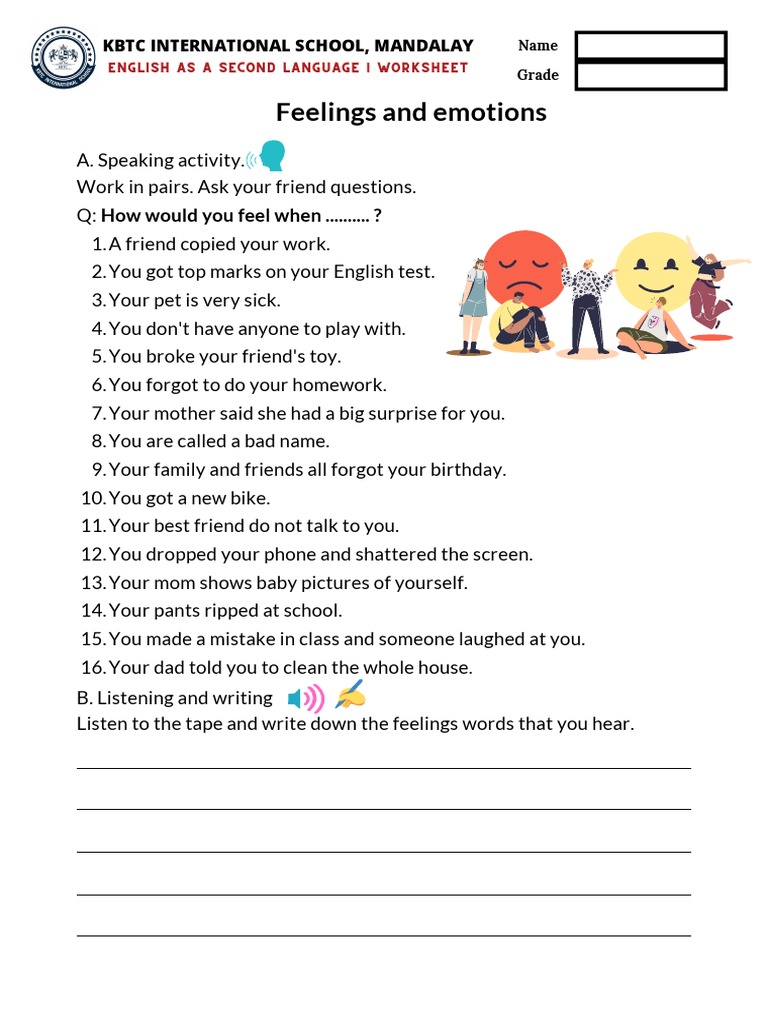 Engslih As A Second Language Worksheet | PDF