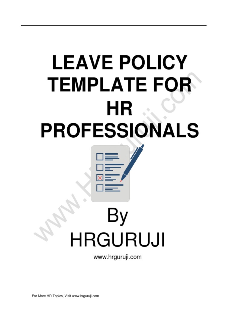 Leave Policy Template For Human Resources | PDF | Parental Leave | Sick ...