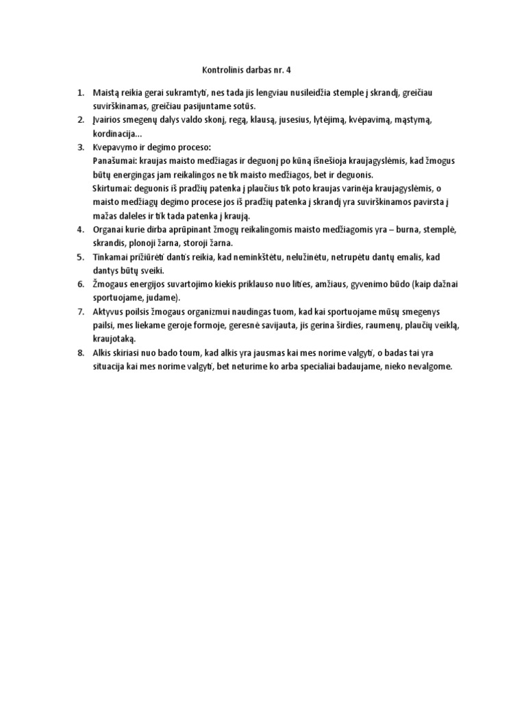 Kontrolinis Darbas nr.4 | PDF