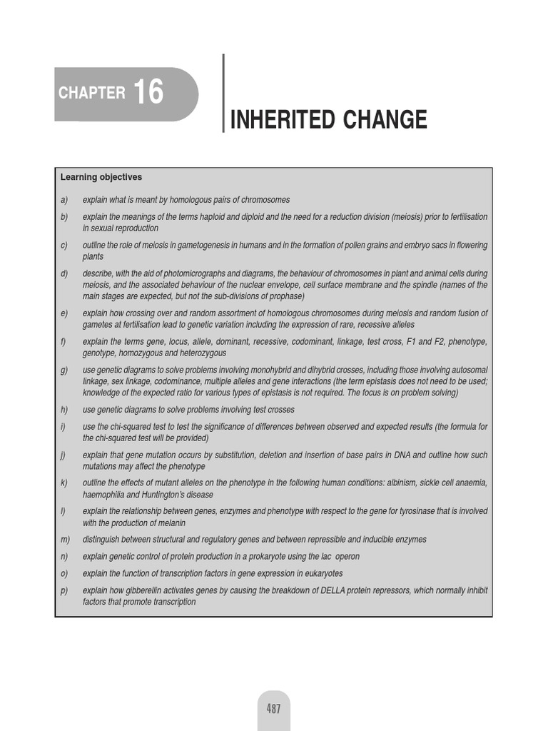 Biology Chapter 16 - V2 | PDF | Dominance (Genetics) | Zygosity