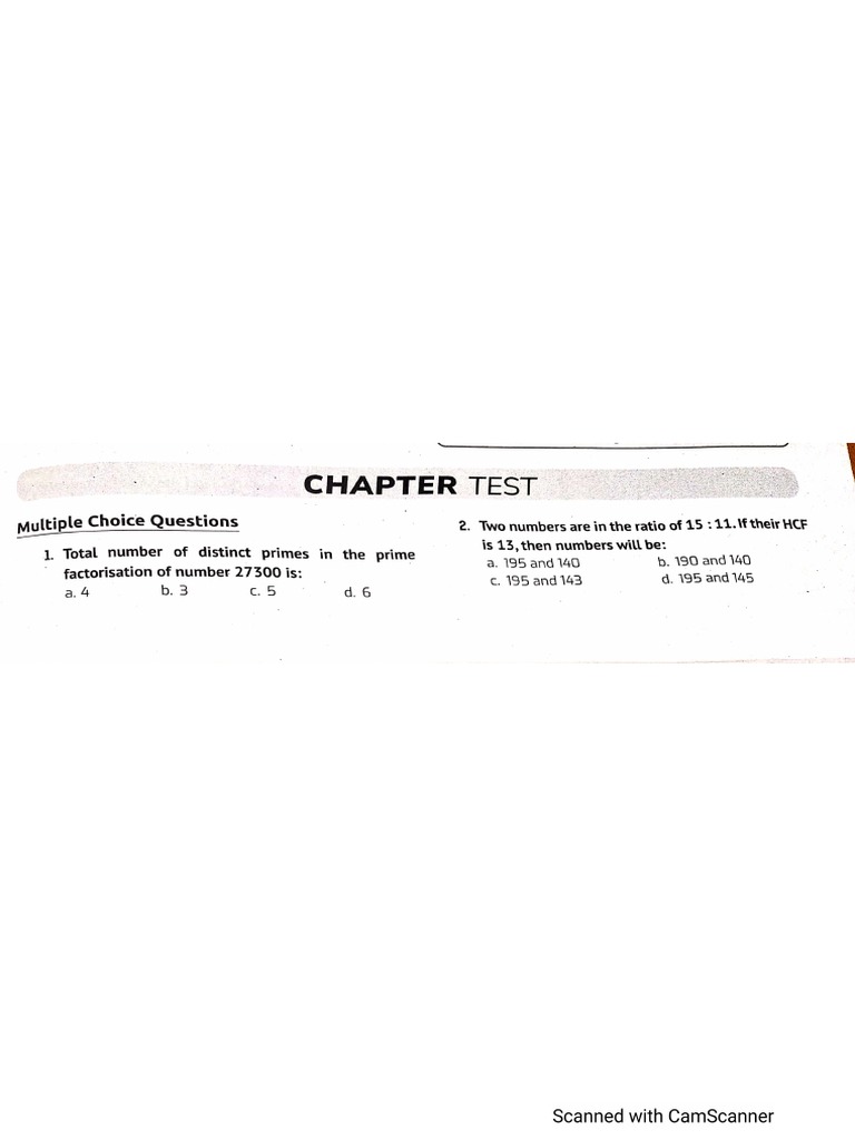 Class 10 Test Chapter 1 Mastermind | PDF